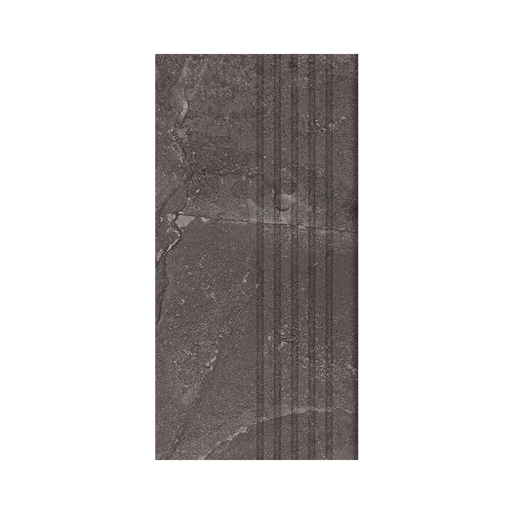 Tubadzin Grand Cave Graphite schodnica matná 29,6 x 59,8 cm - Medusaker
